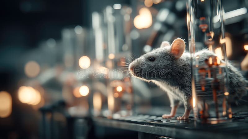Rats in a Lab are Part of an Experiment. Generative AI Stock ...