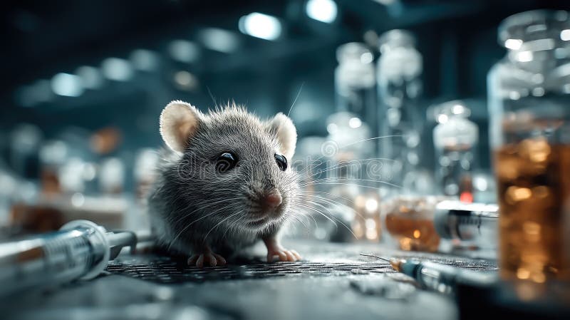 Rats in a Lab are Part of an Experiment. Generative AI Stock ...