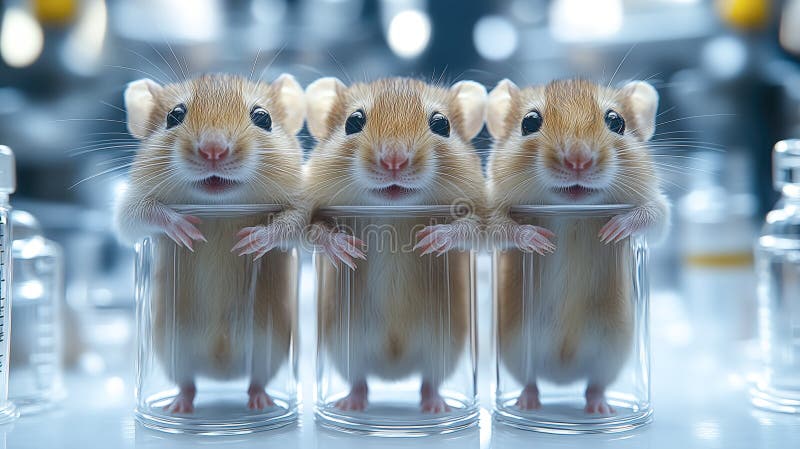 Rats in a Lab are Part of an Experiment. Generative AI Stock ...