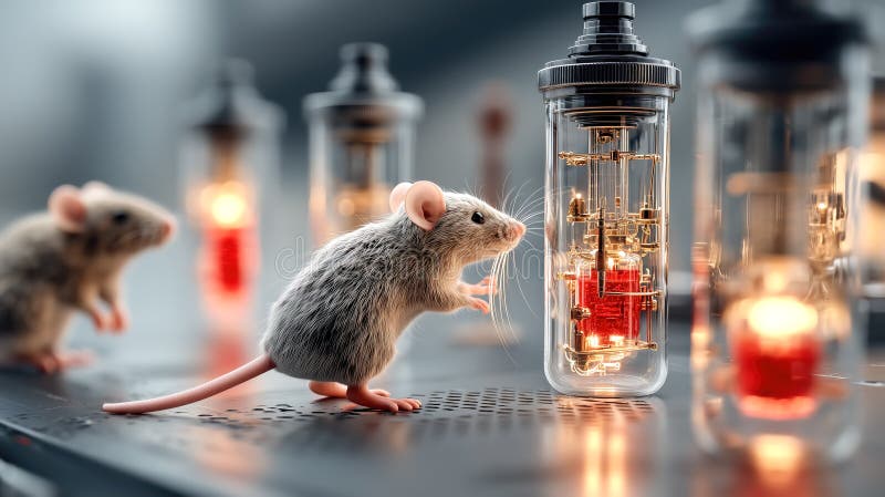 Rats in a Lab are Part of an Experiment. Generative AI Stock ...