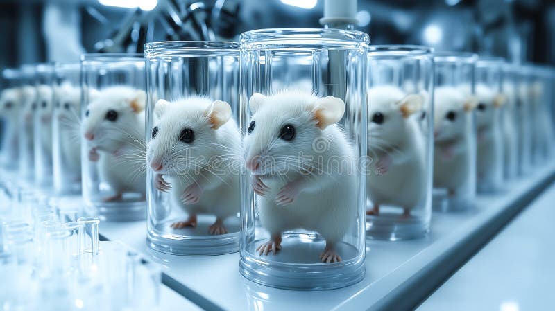 Rats in a Lab are Part of an Experiment. Generative AI Stock ...