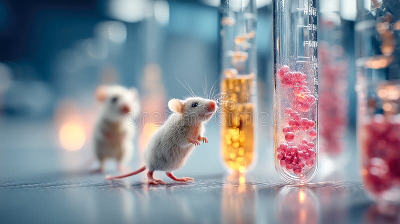 Rats in a Lab are Part of an Experiment. Generative AI Stock ...