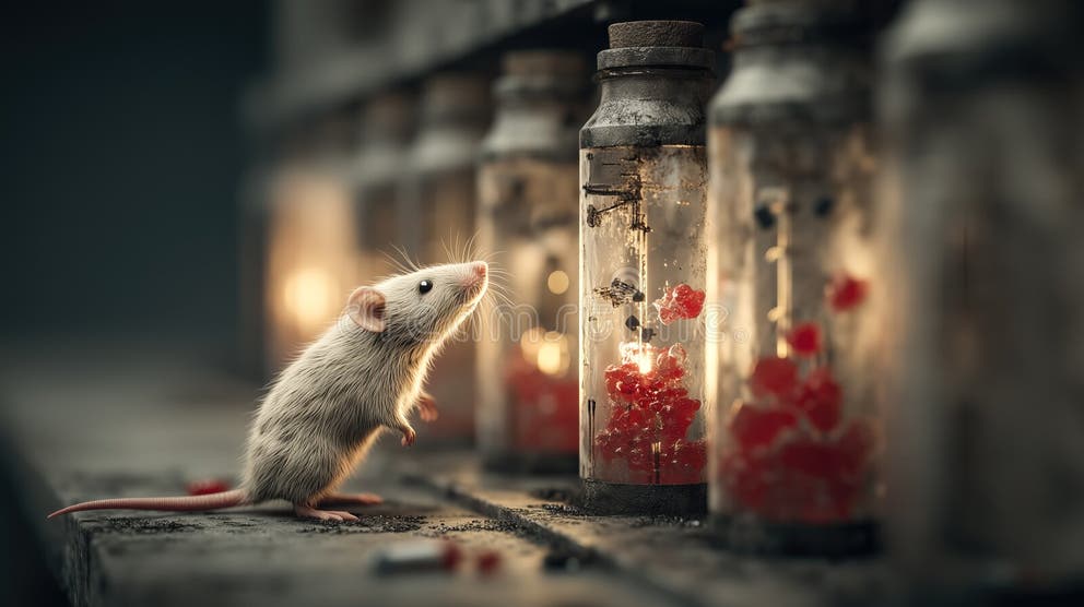 Rats in a Lab are Part of an Experiment. Generative AI Stock ...