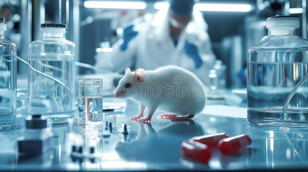 Rats are Shown in an Experiment Lab Setting. Generative AI Stock ...