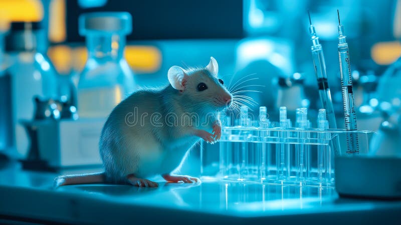 Rats are Shown in an Experiment Lab Setting. Generative AI Stock ...
