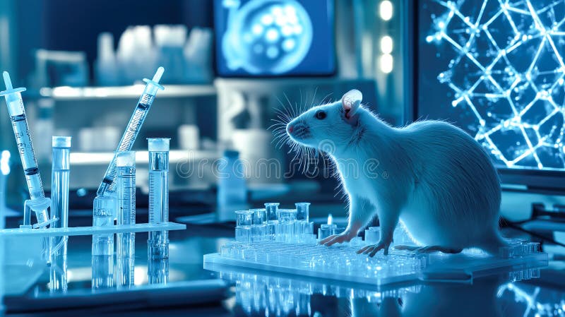 Rats are Shown in an Experiment Lab Setting. Generative AI Stock ...