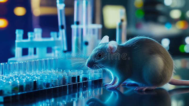 Rats are Shown in an Experiment Lab Setting. Generative AI Stock ...
