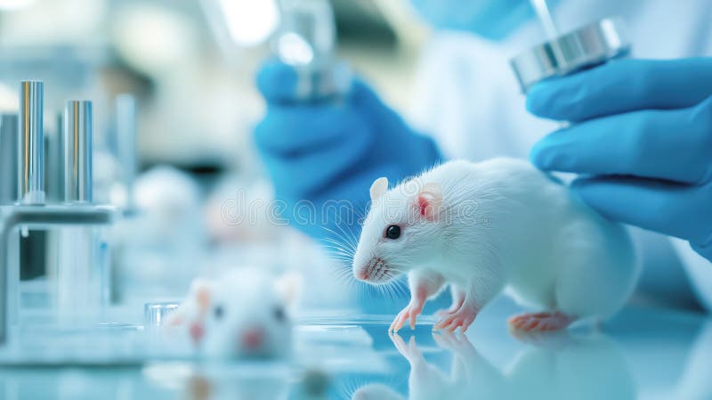 Rats are Shown in an Experiment Lab Setting. Generative AI Stock ...