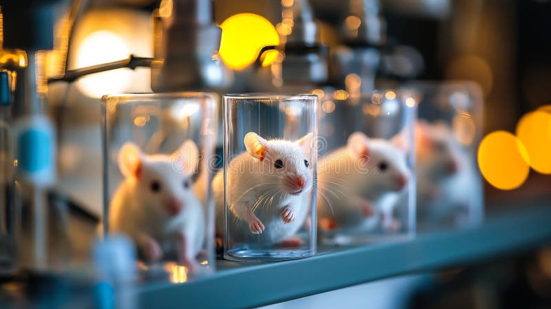 Rats are Shown in an Experiment Lab Setting. Generative AI Stock ...