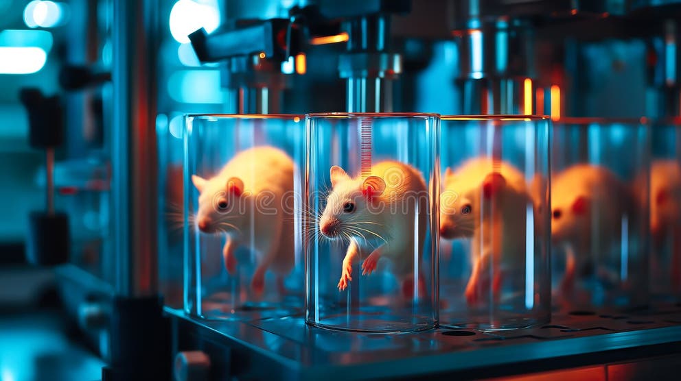 Rats are Shown in an Experiment Lab Setting. Generative AI Stock ...