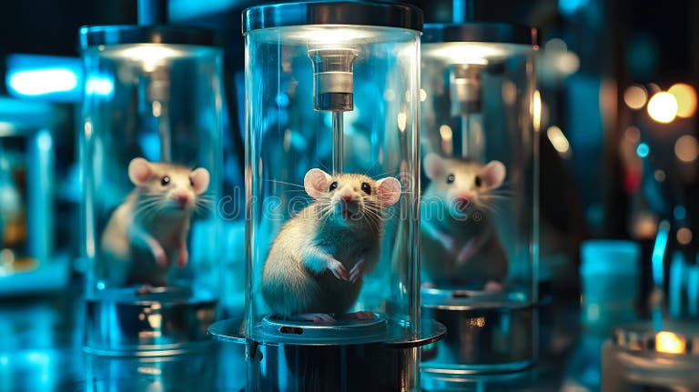 Rats are Shown in an Experiment Lab Setting. Generative AI Stock ...