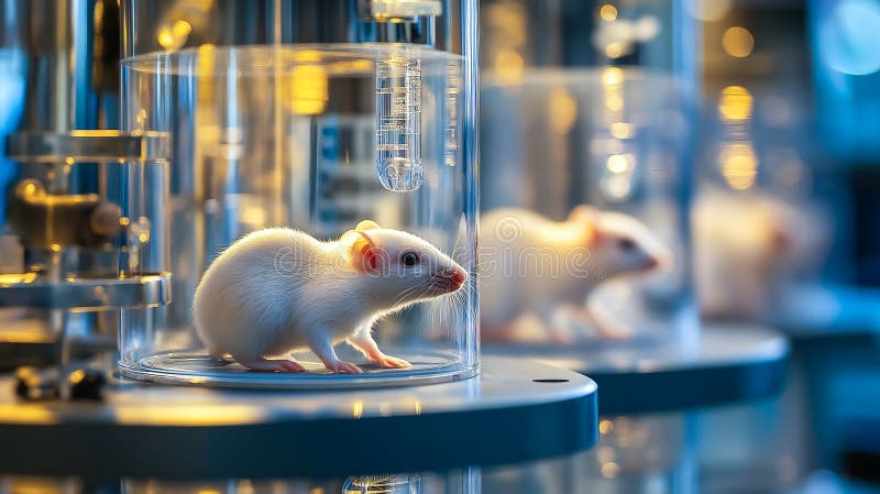 Rats are Shown in an Experiment Lab Setting. Generative AI Stock ...
