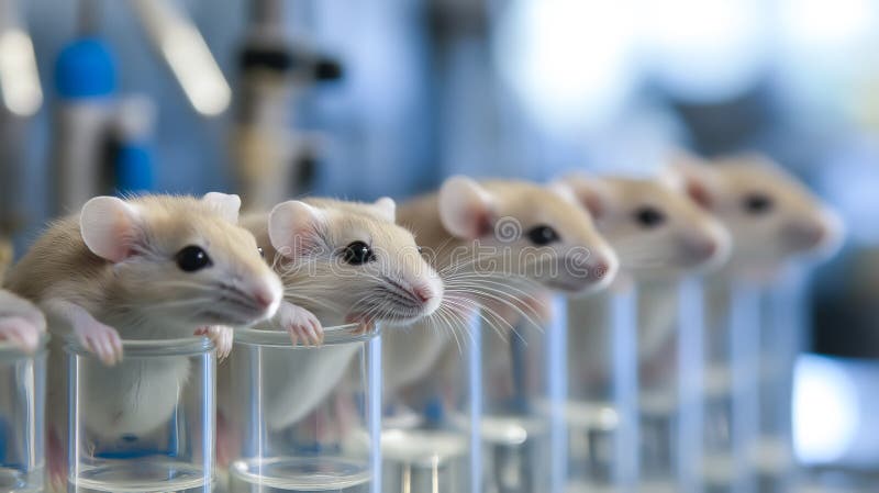 Rats are Shown in an Experiment Lab Setting. Generative AI Stock ...