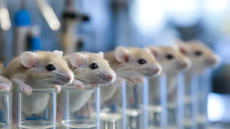 Rats are Shown in an Experiment Lab Setting. Generative AI Stock ...
