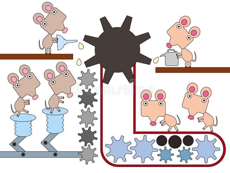 Rats work stock illustration. Illustration of mouse, cooperation - 33786223