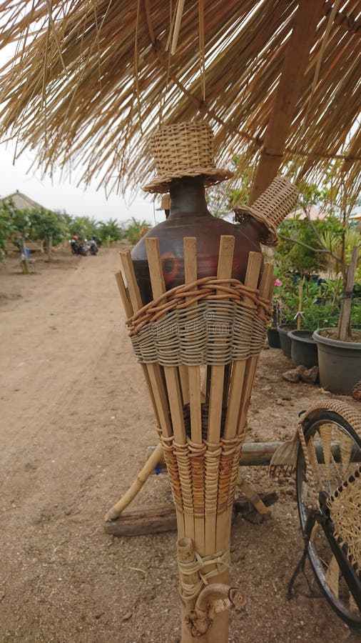 Rattan and Bamboo Plaits are Used As Decorations Stock Photo - Image of ...