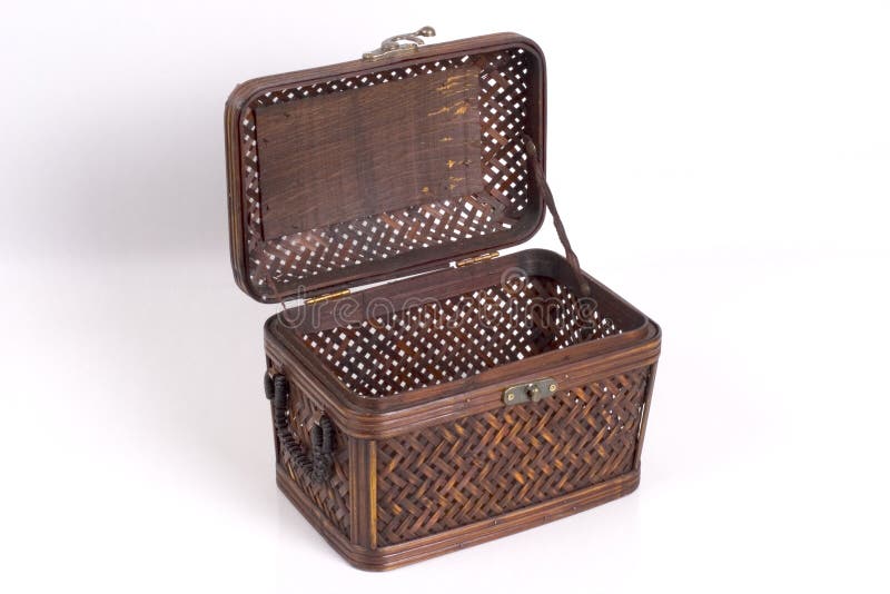 Rattan Box 4 stock photo. Image of open, weave, orange - 399138