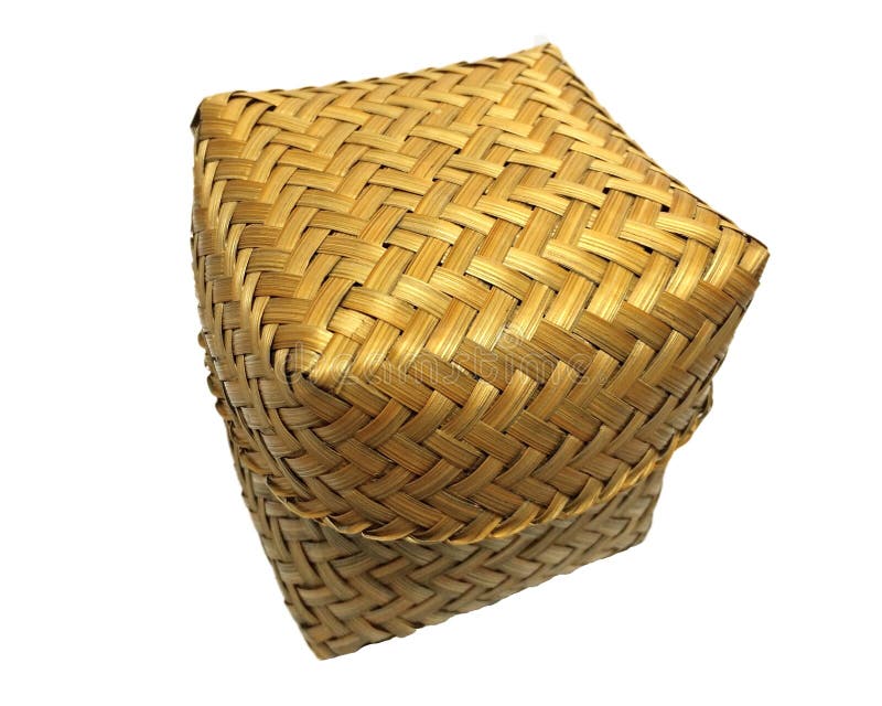 Rattan Box Isolated stock image. Image of isolated, wood - 52383363