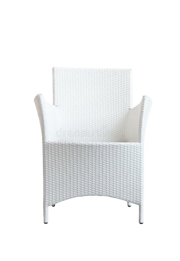 Rattan Chair with Clipping Path Stock Image - Image of armrest, cany ...