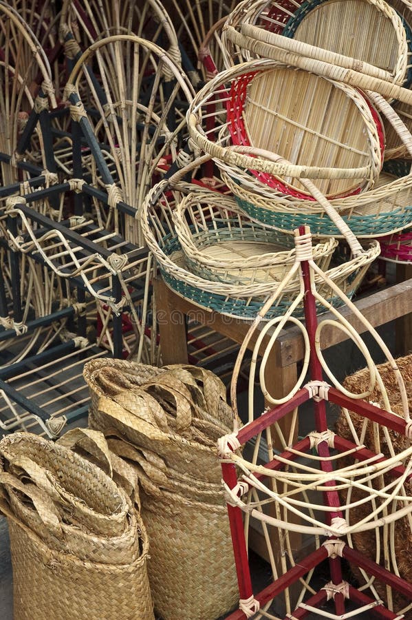 Rattan craft stock image. Image of product, green, environment - 23230647
