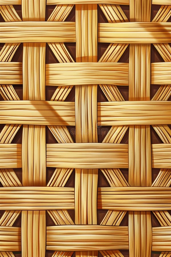 Rattan Woven Background with Copy Space. Generative AI Stock Image ...
