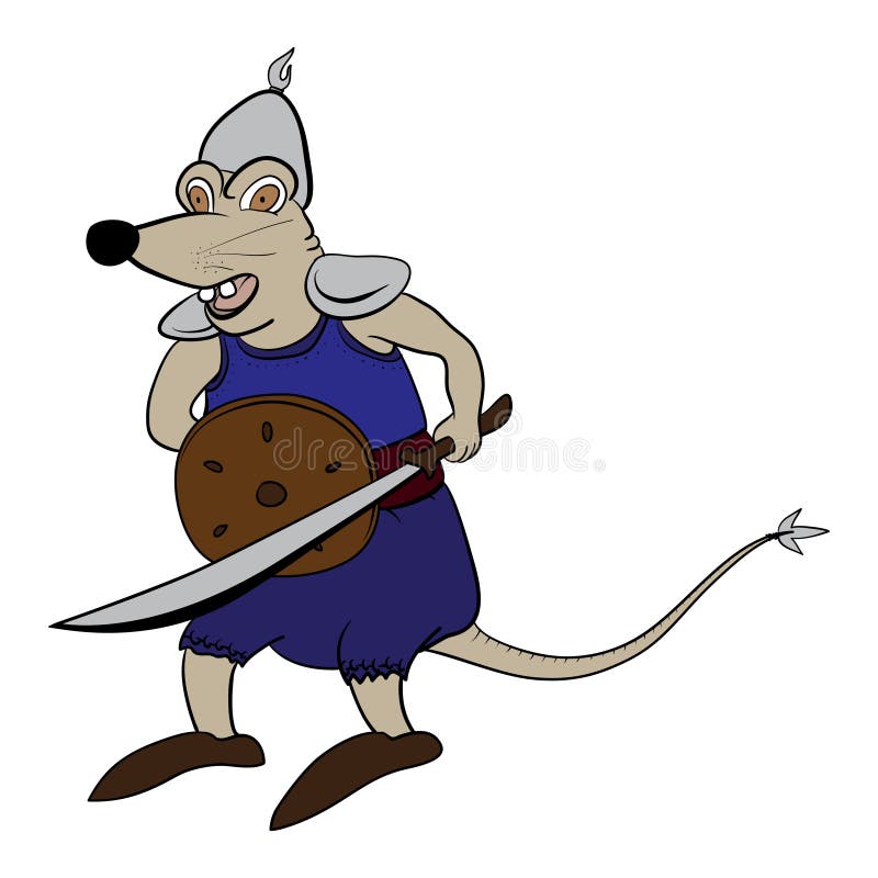 Ratten-Soldat Cartoon vektor abbildung. Illustration von maus - 46569045