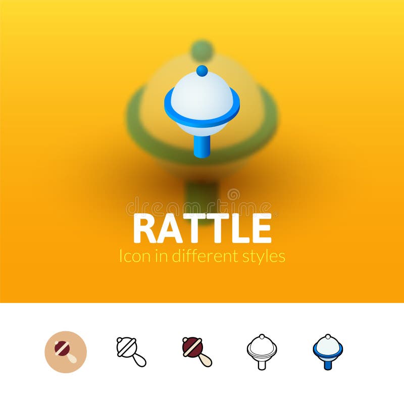 Rattle Icon in Different Style Stock Vector - Illustration of flat ...