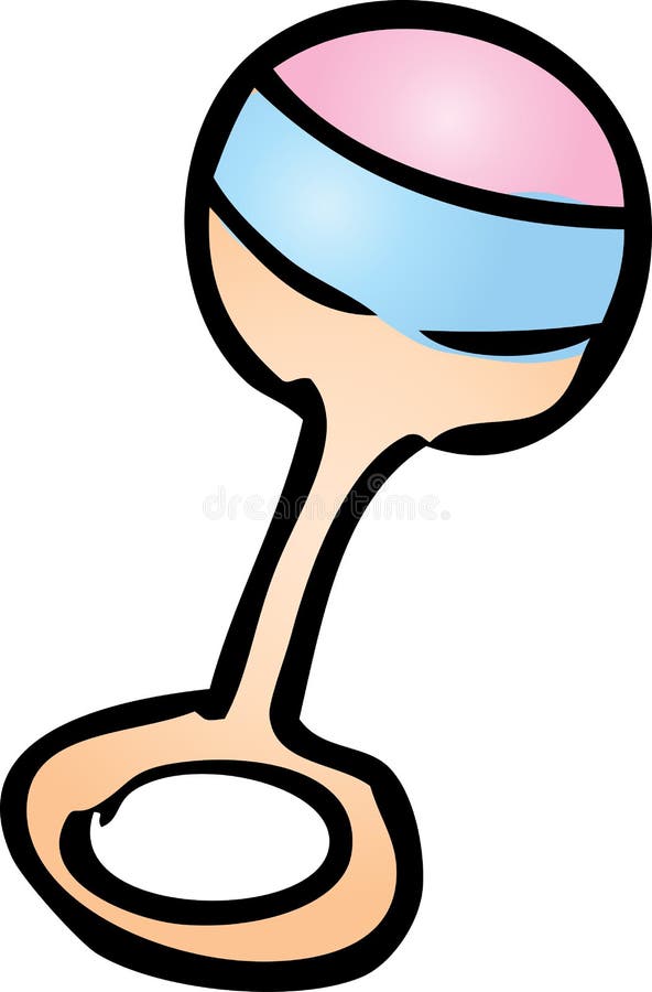 Rattle illustration stock vector. Illustration of clip - 7140229