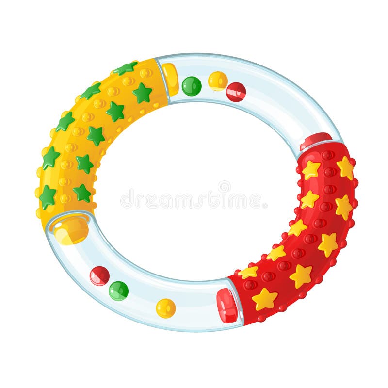Rattle ring stock vector. Illustration of rattle, plastic - 76151035