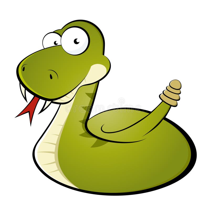 Rattle snake cartoon stock vector. Illustration of rattle - 13143891