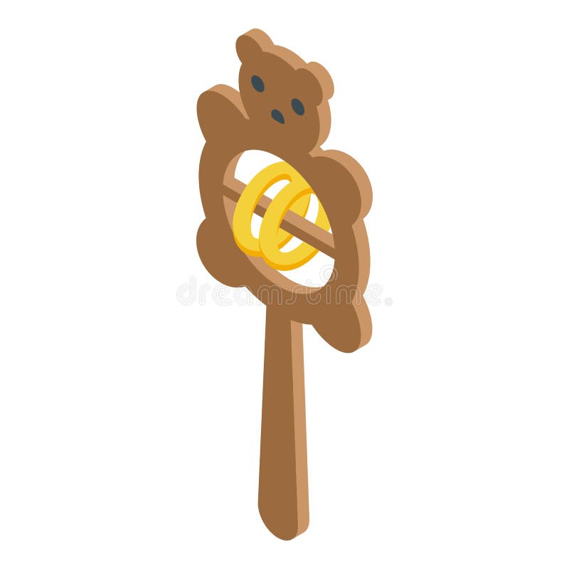 Rattle Toy Icon Isometric Vector. Baby Cute Stock Vector - Illustration ...