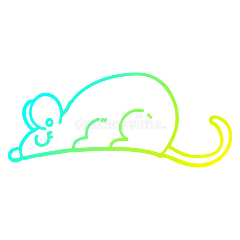 Ratto Di Disegno Di Linee a Gradiente a Freddo Creativo Illustrazione ...