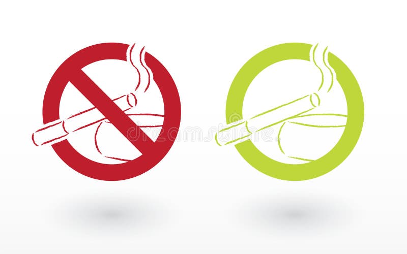 Rauchen Erlaubt Und Nichtraucher Vektor Abbildung - Illustration von ...