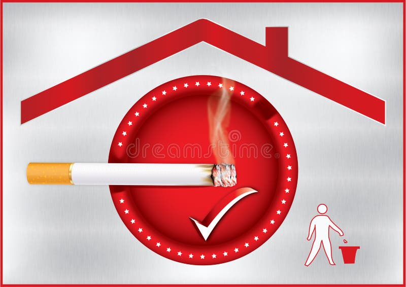 Gekennzeichnete Raucherzone - Bedruckbarer Aufkleber Stock Abbildung ...