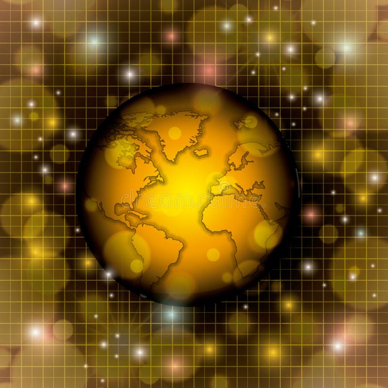 Tag Der Erde-heller Poster Mit Planeten-Illustration Vektor Abbildung ...