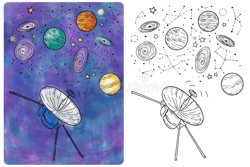 Raumsonde stock abbildung. Illustration von technologie - 59106926