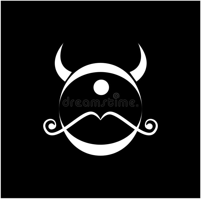 Ravan Face Vector Icon. Evil Ravan Face Stock Illustration ...