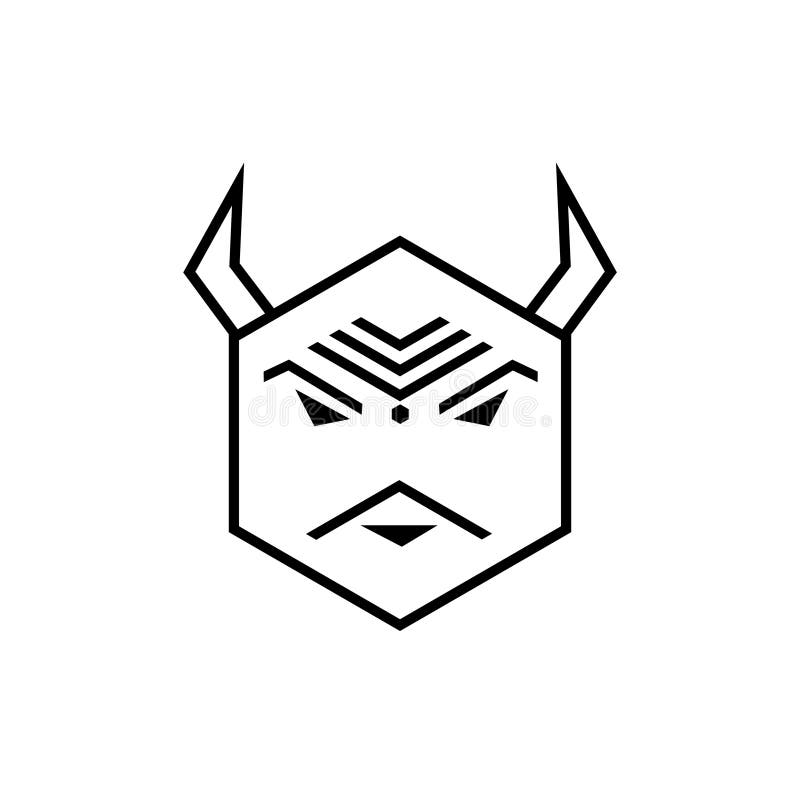 Ravan Face Vector Icon in Hexagon Shape Stock Vector - Illustration of ...