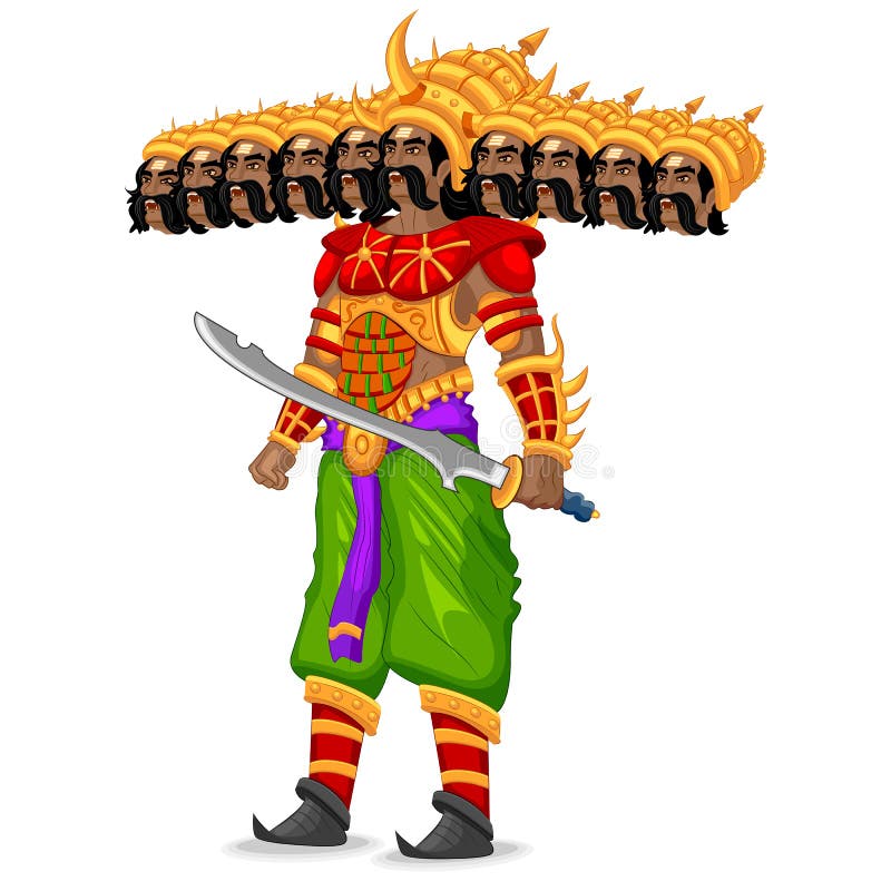 Ravana illustration de vecteur. Illustration du mythologique - 34136863