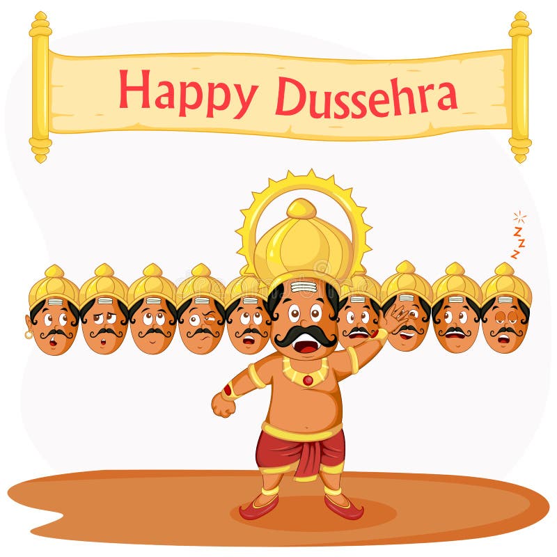 Raavana with Ten Head Holding Sword Stock Vector - Illustration of ...