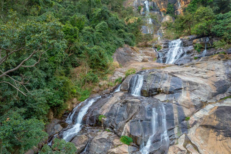 Ravana Waterfall Near Ella, Sri Lanka Stock Image - Image of middle ...