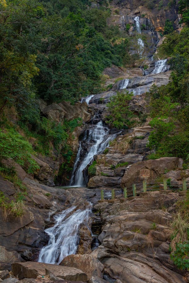 Ravana Waterfall Near Ella, Sri Lanka Stock Photo - Image of valley ...
