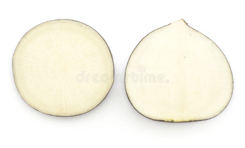 Ravanello Nero Crudo Isolato Fotografia Stock - Immagine di brown ...