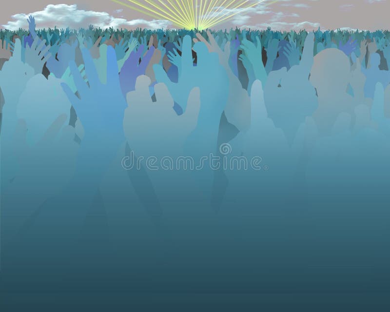 Rave stock illustration. Illustration of club, laser, hands - 553904