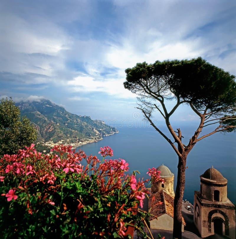Ravello, Italy stock image. Image of coast, trees, plants - 90600671