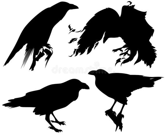 Raven Outline Stock Illustrations – 3,169 Raven Outline Stock ...