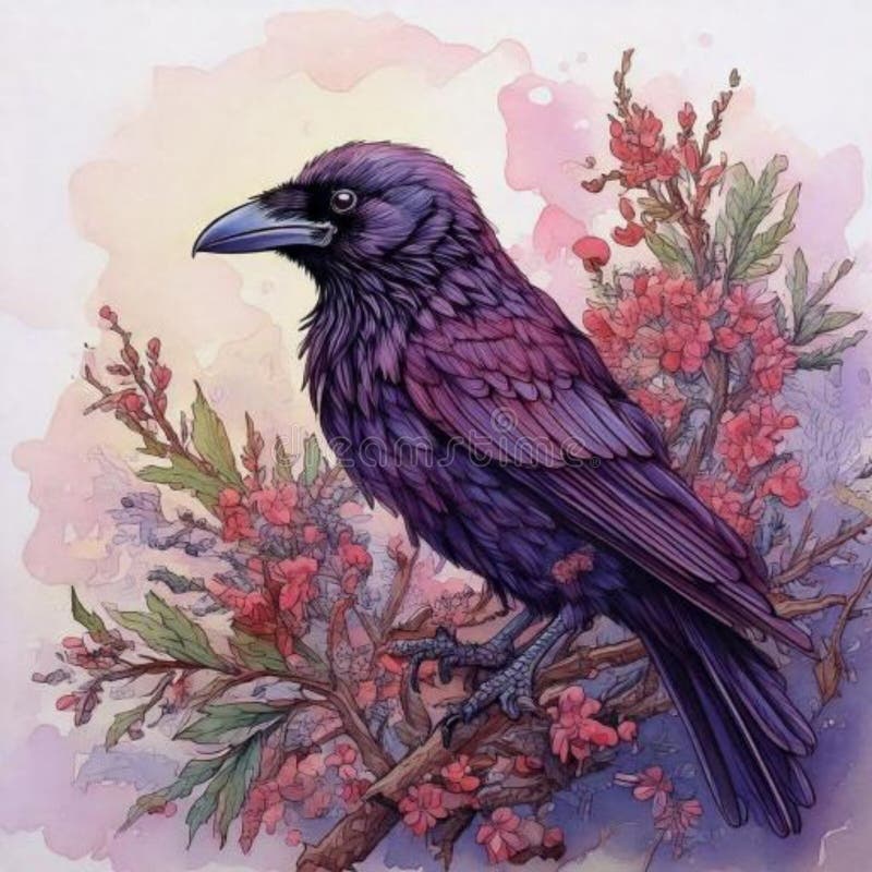 Raven con dibujos animados imagen de archivo. Imagen de fauna - 361447909