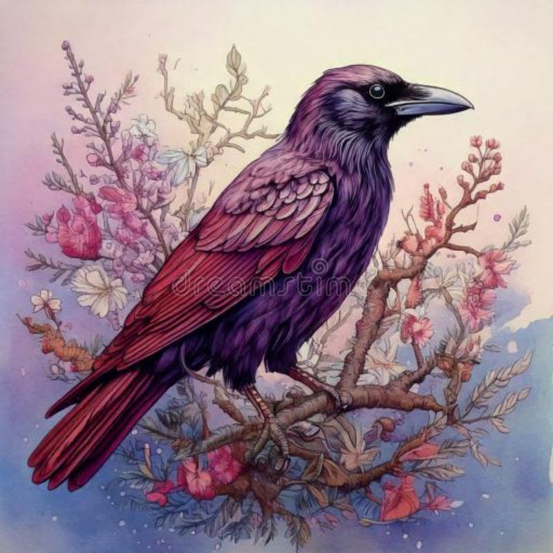 Raven con dibujos animados imagen de archivo. Imagen de fauna - 361447911