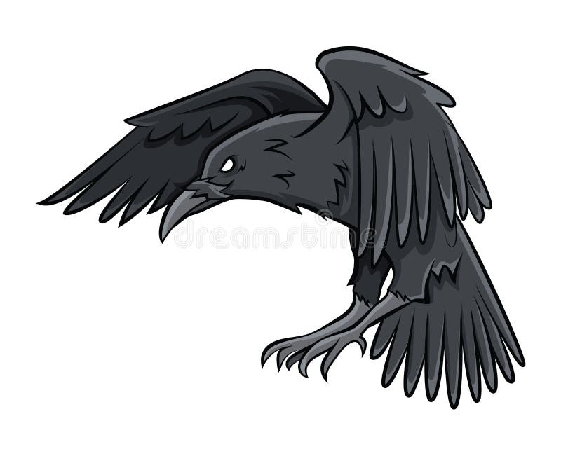 Raven stock vector. Illustration of drawing, vintage - 47881256