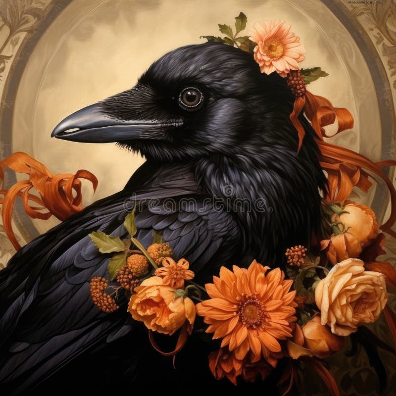 Raven Headpiece Stock Illustrations – 1 Raven Headpiece Stock ...